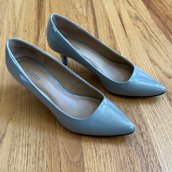 Metaphor | Shoes | Metaphor Patent Gray Kitten Heels Size 65 | Poshmark